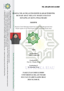 MAKNA NILAI-NILAI FILOSOFIS KARAKTERISTIK RUMAH ADAT MELAYU DI KECAMATAN SENAPELAN KOTA ...